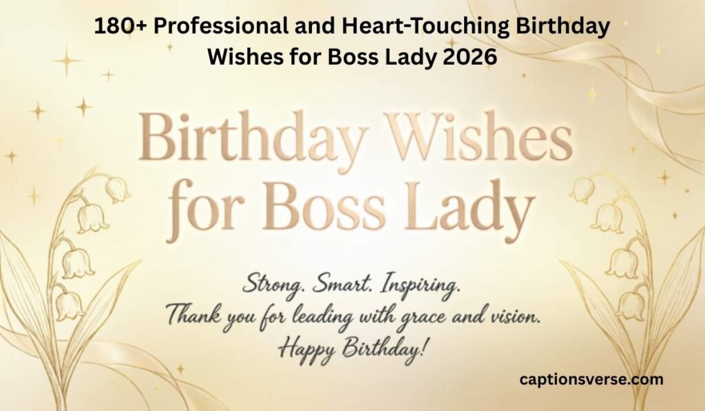 180+ Professional and Heart-Touching Birthday Wishes for Boss Lady 2026